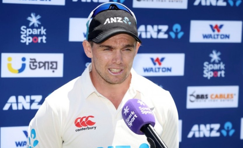 Tom Latham reacts after New Zealand surrender at the hands of Bangladesh